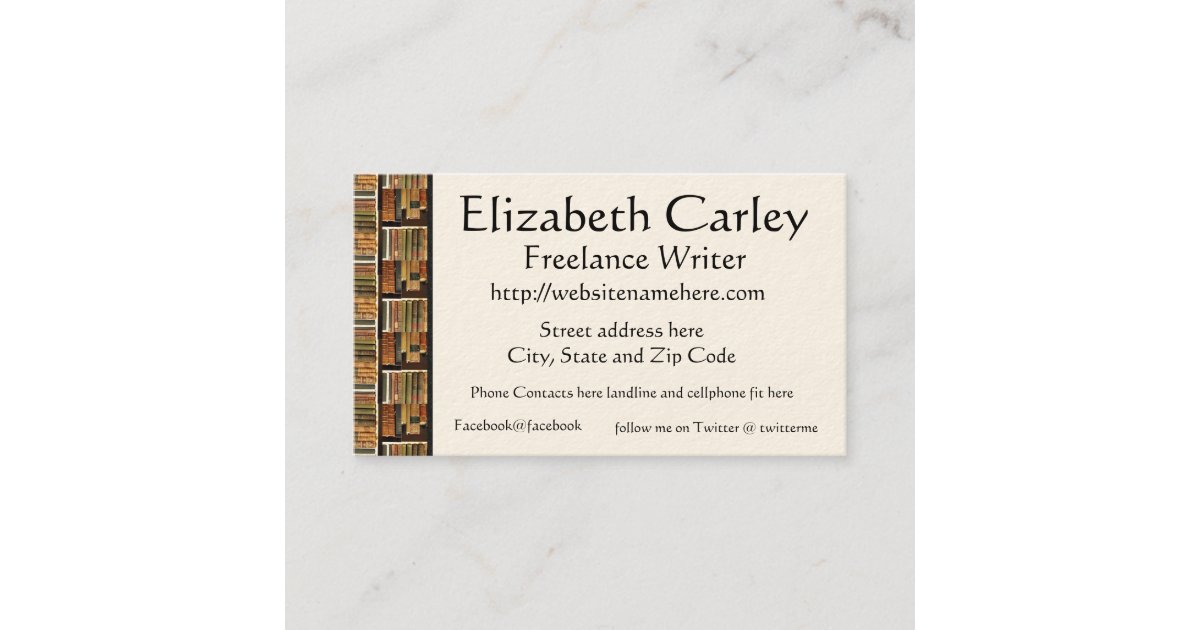 Book Scene Business Card | Zazzle