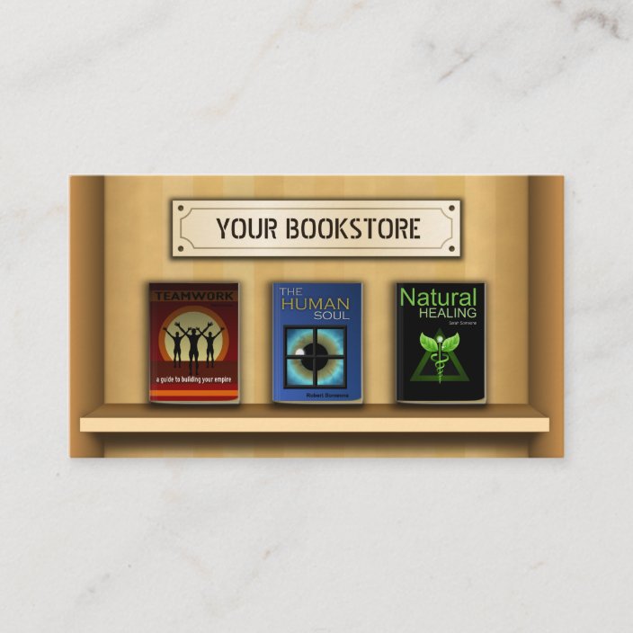 Book Shelf Bookstore Book Store Business Cards | Zazzle.com
