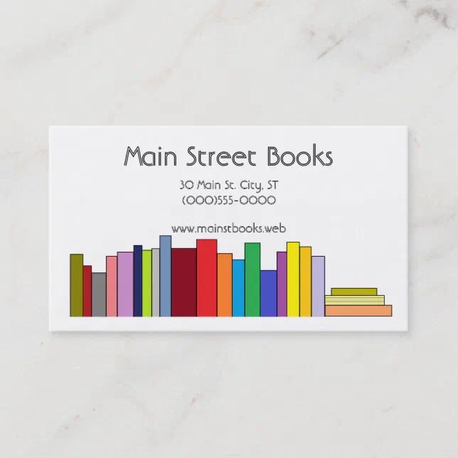 "Book Shelf" Business Cards | Zazzle