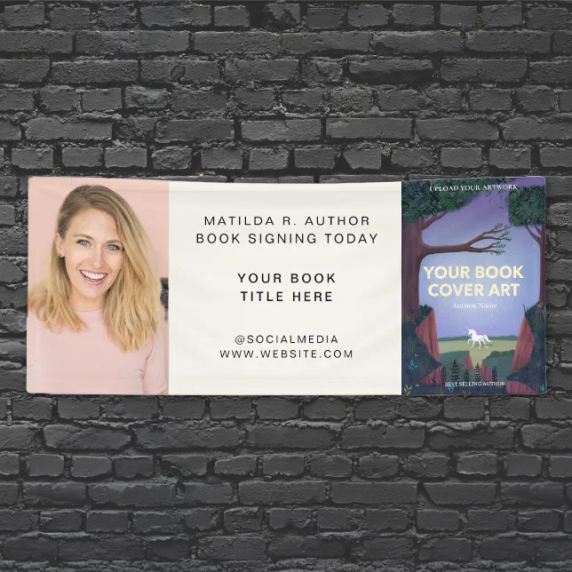 Book Signing | Author Book Launch Promotional Banner | Zazzle