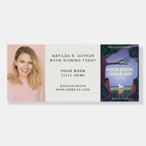 Book Signing | Author Book Launch Promotional Foam Board | Zazzle
