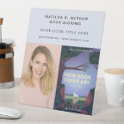 Book Signing | Author Book Launch Promotional Pedestal Sign | Zazzle