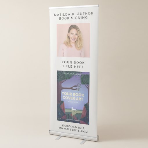 Book Signing | Author Book Launch Promotional Retractable Banner | Zazzle
