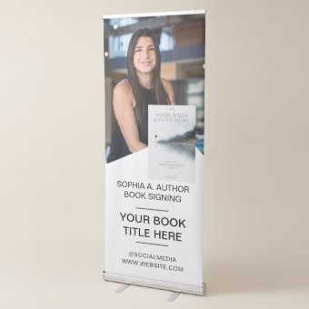 Book Signing Author Book Launch Promotional Retractable Banner | Zazzle