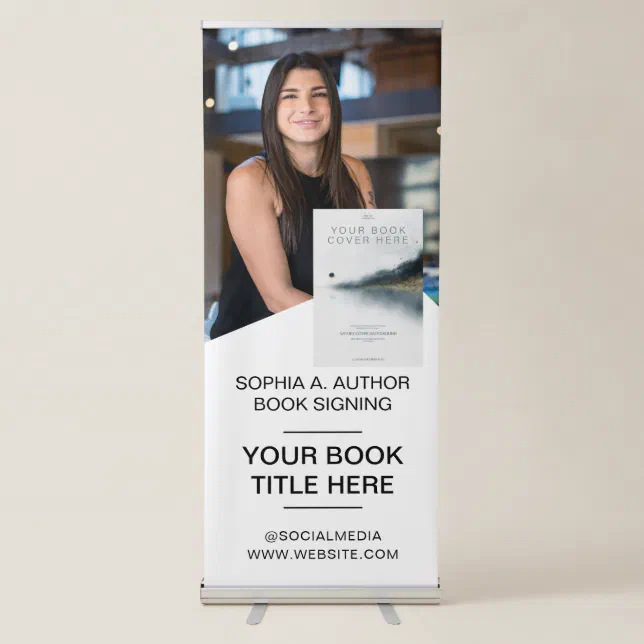 Book Signing Author Book Launch Promotional Retractable Banner | Zazzle