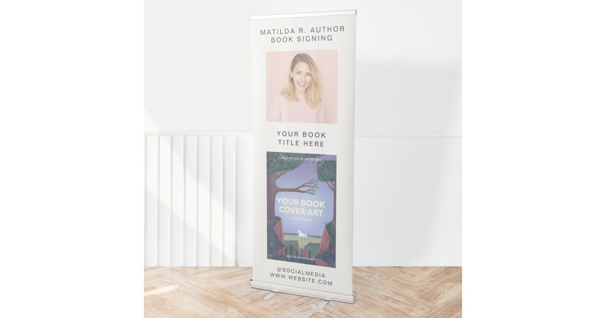 Book Signing | Author Book Launch Promotional Retractable Banner | Zazzle