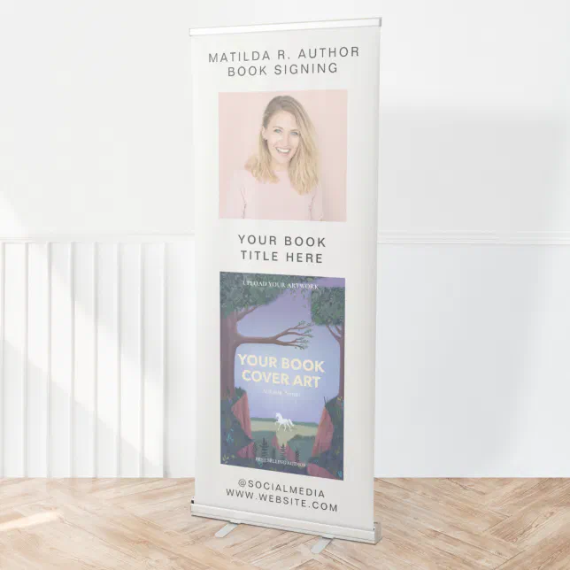 Book Signing | Author Book Launch Promotional Retractable Banner | Zazzle