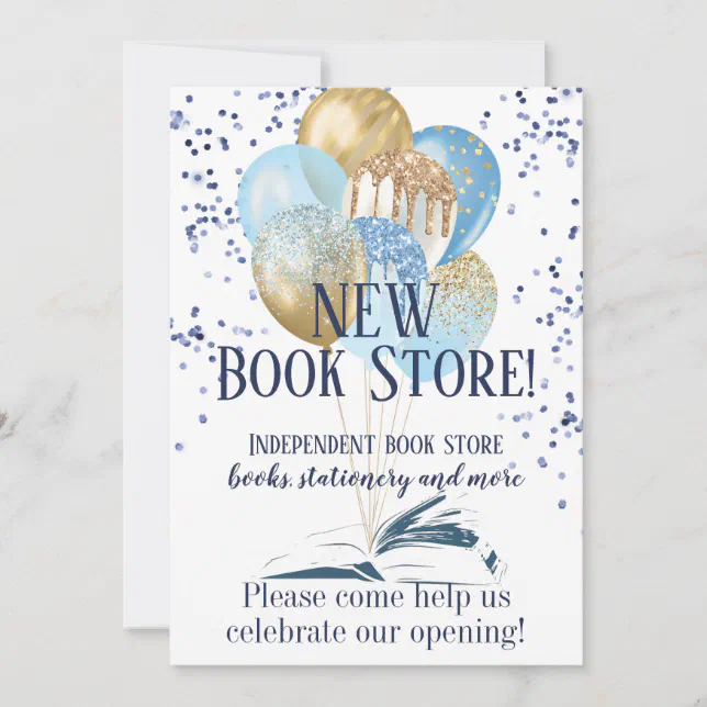 Book Store Business Launch Invitation | Zazzle