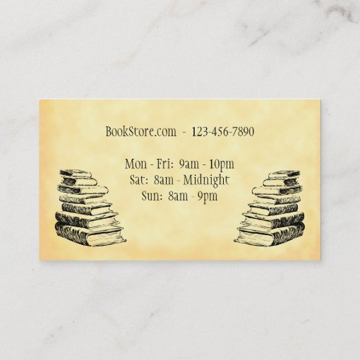 Book Store Custom Business Card | Zazzle