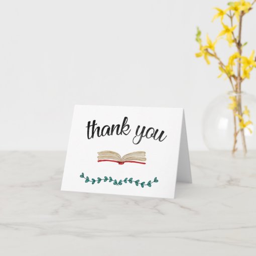 Book Thank You Card | Zazzle