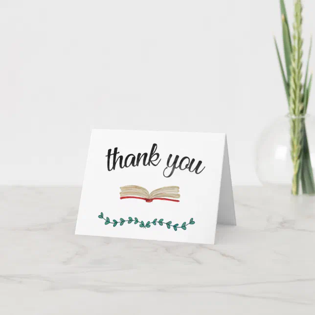 Book Thank You Card | Zazzle