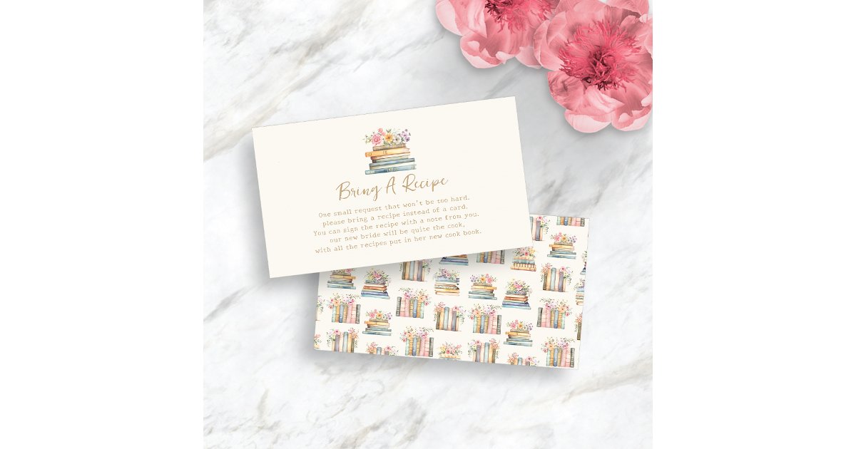 Book Theme Enclosure Card | Zazzle