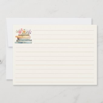 Book Theme Recipe Card | Zazzle