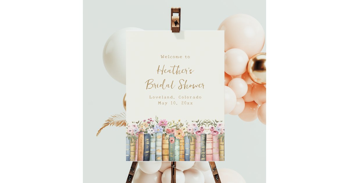 Book Theme Welcome Sign | Zazzle