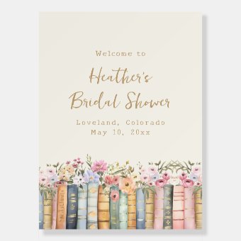 Book Theme Welcome Sign | Zazzle