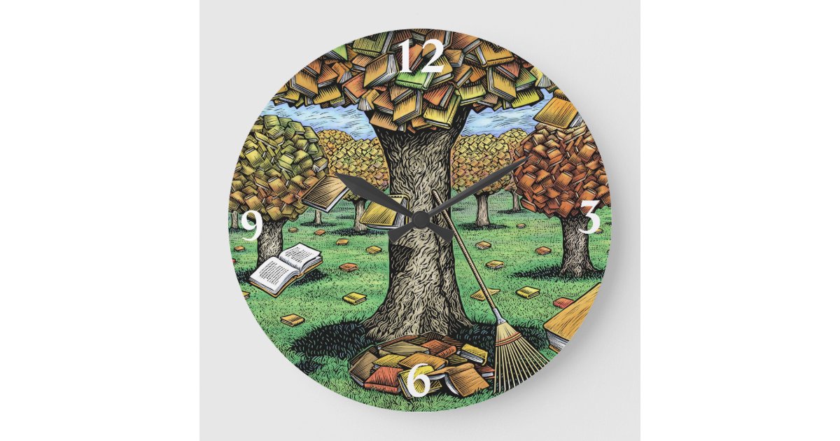 Book Tree Clock | Zazzle