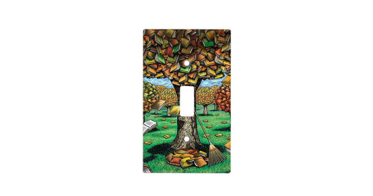 book tree light switch cover | Zazzle