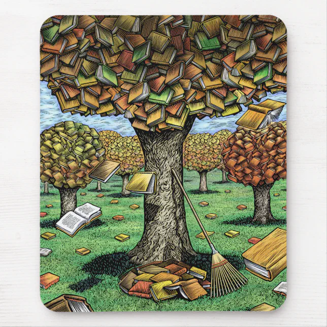 Book Tree Mousepad | Zazzle