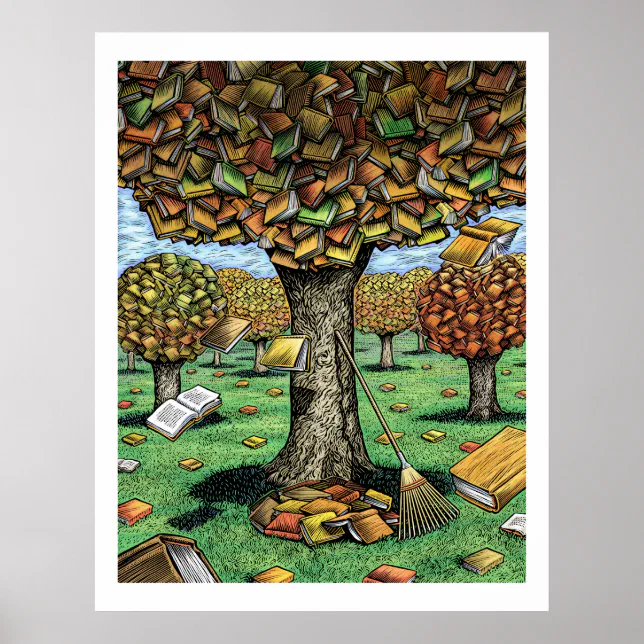 Book Tree Poster | Zazzle