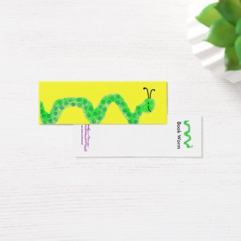 Book Worm Mini Bookmarks | Zazzle