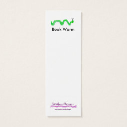 Book Worm Mini Bookmarks | Zazzle