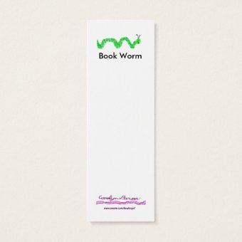 Book Worm Mini Bookmarks | Zazzle