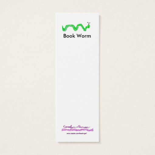 Book Worm Mini Bookmarks | Zazzle