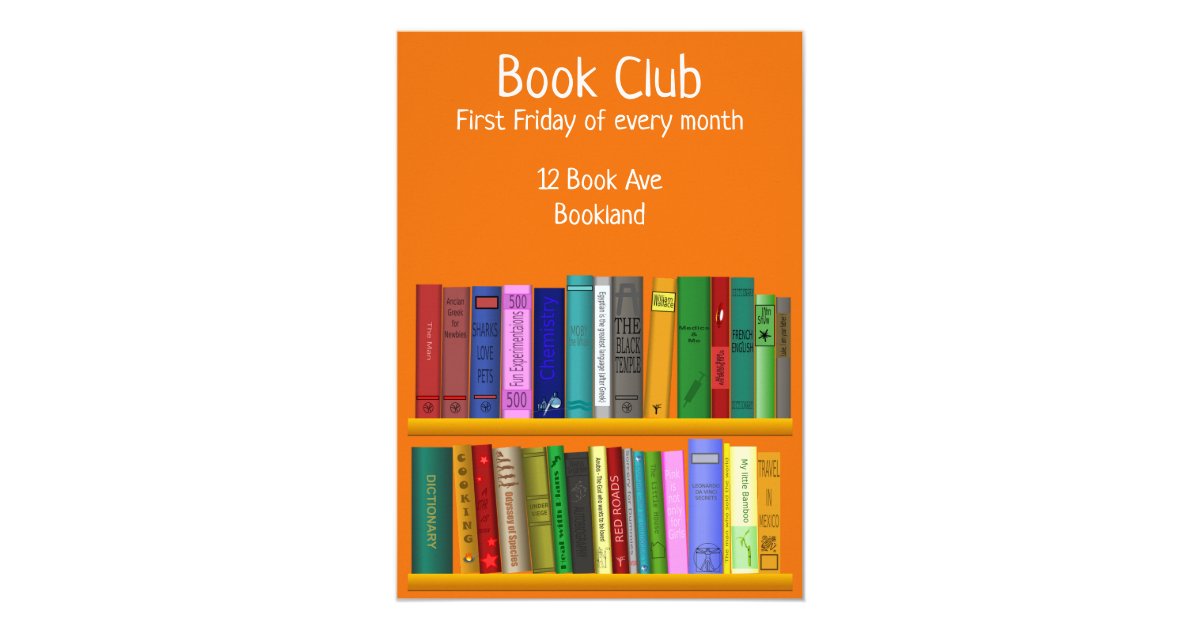 Bookclub group book session invitation | Zazzle.com