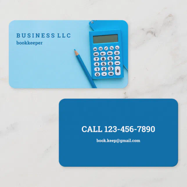 Bookkeeper Accountant Business Card | Zazzle