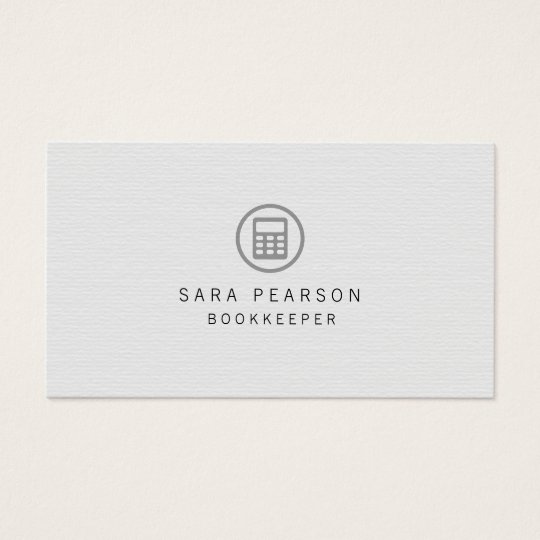 Bookkeeper Black Calculator Icon Finance Business Card | Zazzle.com