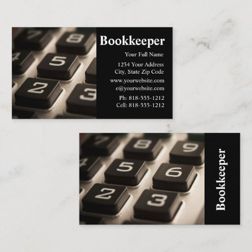 Bookkeeper Bookkeeping Business Cards | Zazzle