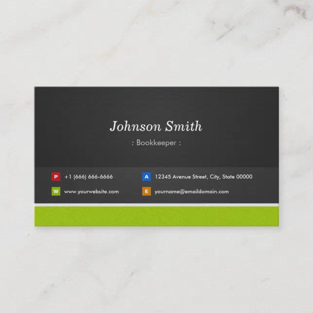 Bookkeeper - Professional and Premium Business Card | Zazzle
