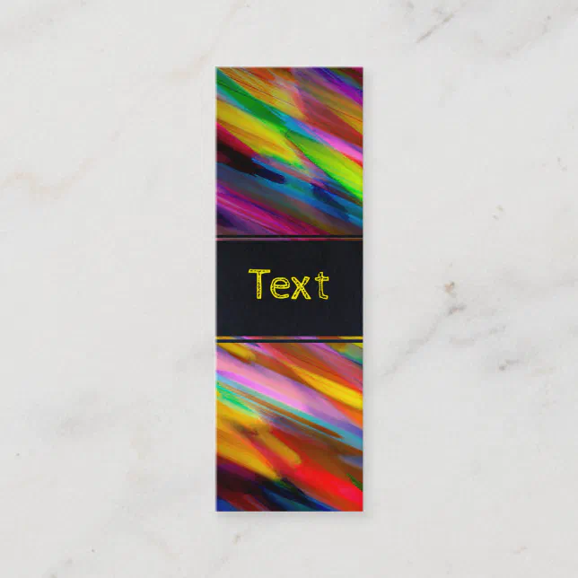 Bookmark Business Card Colorful digital art splash | Zazzle