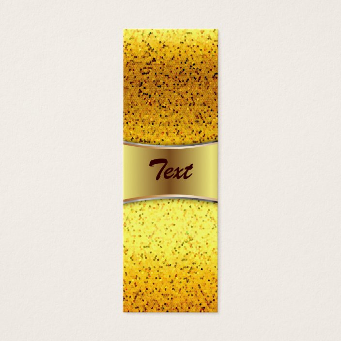 Bookmark Business Card Glitter Graphic Gold | Zazzle.com