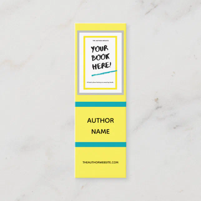 Bookmark for Writer Author with Bright Colors Mini Business Card | Zazzle