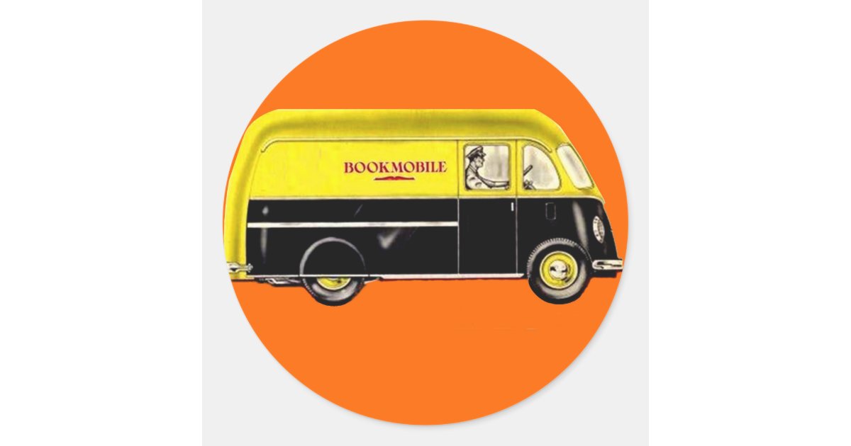 Bookmobile Classic Round Sticker | Zazzle