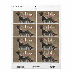 Bookplate Labels Cute Funny Lady Vintage Ex Libris | Zazzle
