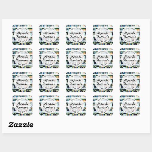 Bookplate Personalized Label for Books | Zazzle