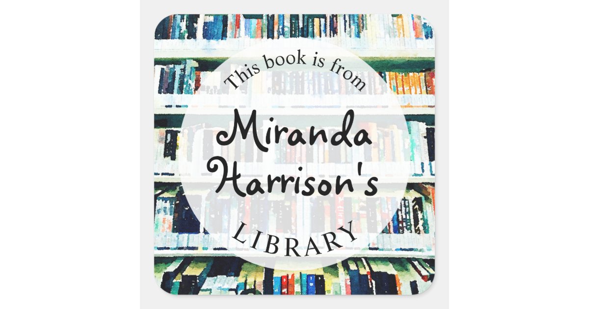 Bookplate Personalized Label for Books | Zazzle