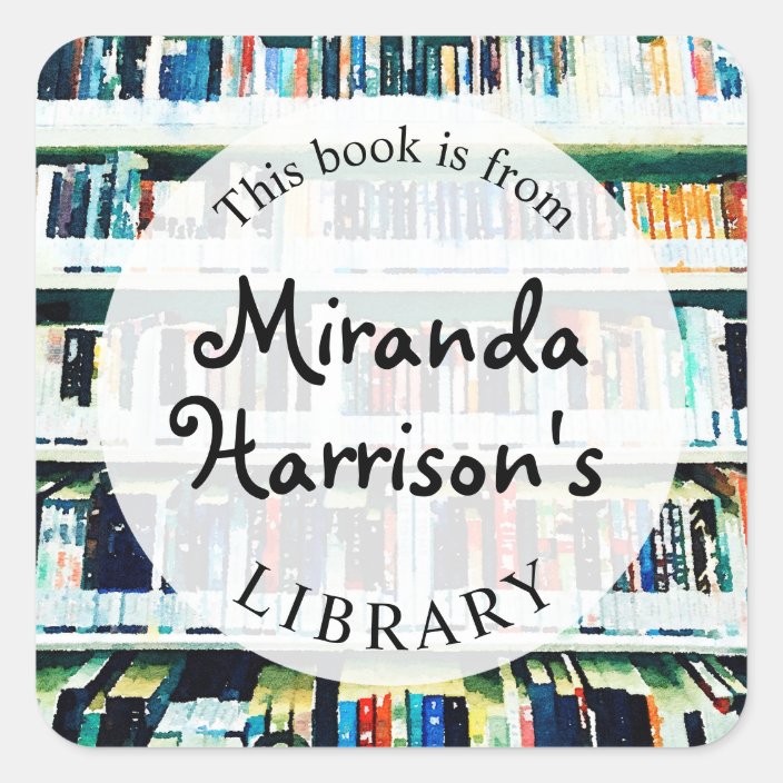 Bookplate Personalized Label for Books | Zazzle.com