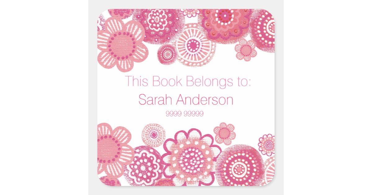 Bookplate School Stickers This Book Belongs To | Zazzle