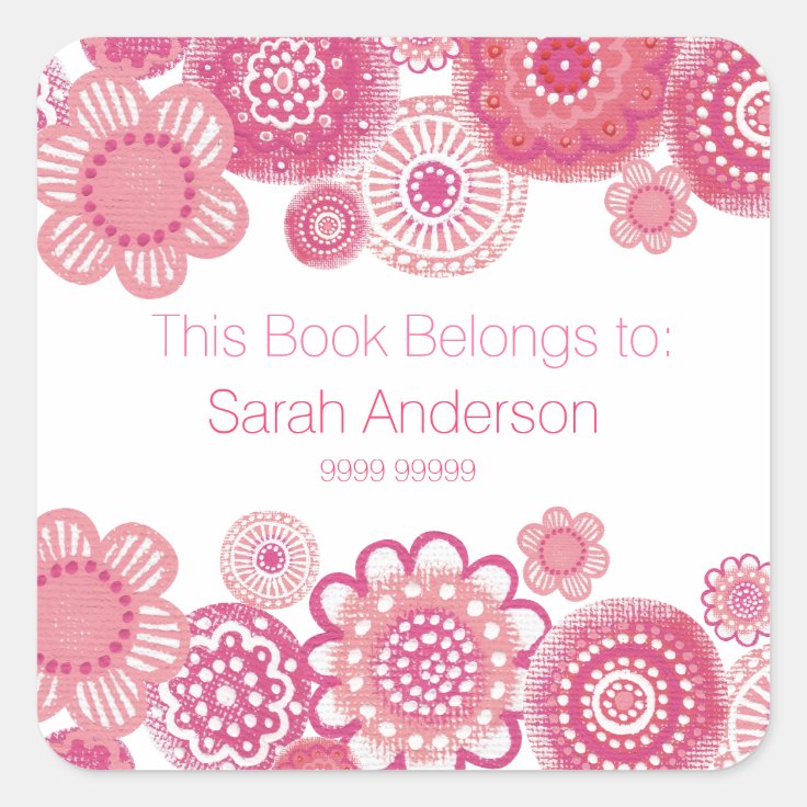 Bookplate School Stickers This Book Belongs To | Zazzle