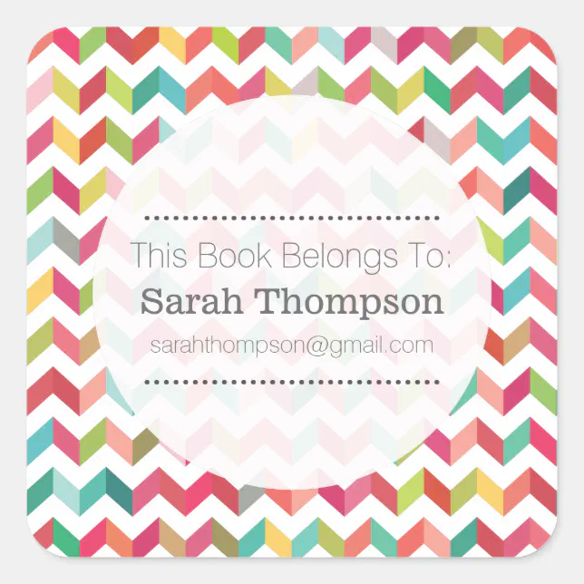 Bookplate This Book Belongs To Stickers | Zazzle