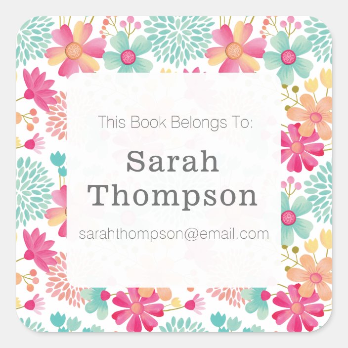 Bookplate This Book Belongs To Stickers | Zazzle.com