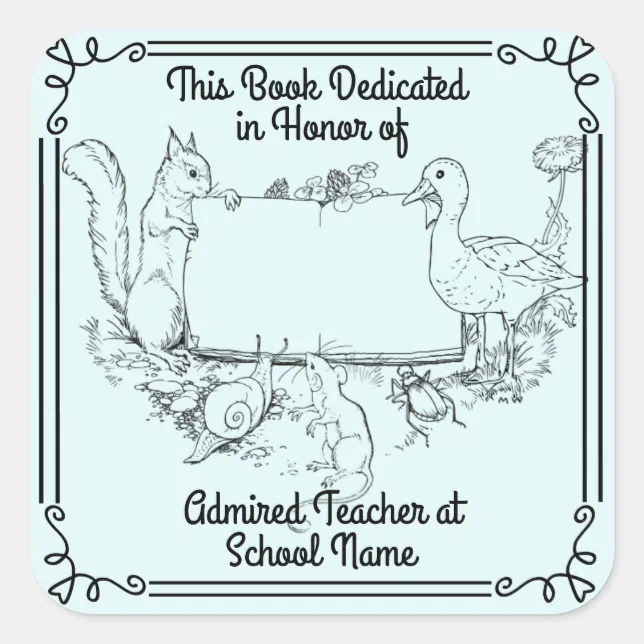 Bookplates Dedication to Teachers. Personalize | Zazzle