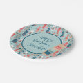 Books and Reading Bookmarks Illustrated Birthday Paper Plates | Zazzle