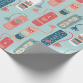 Books and Reading Themed Bookmarks Patterned Wrapping Paper | Zazzle