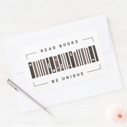 Books Barcode Rectangular Sticker | Zazzle