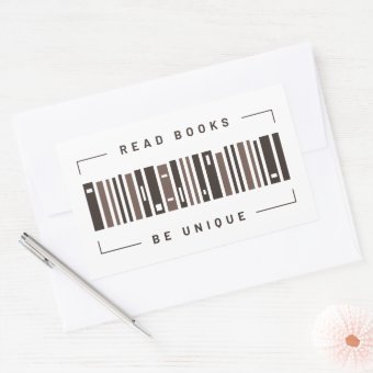 Books Barcode Rectangular Sticker | Zazzle