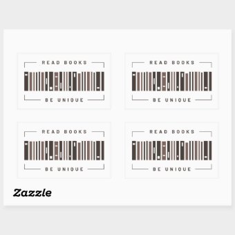 Books Barcode Rectangular Sticker | Zazzle